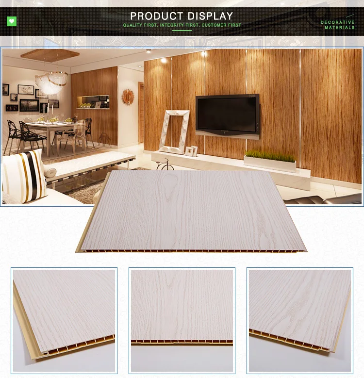 2017 New Design Factory Thick Wood Grain Plastic Pvc Wall Paneling ...