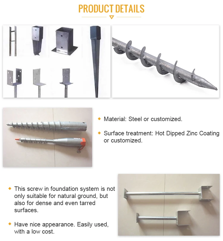 Galvanized Outdoor Steel Fence Post Spike Anchor - Durable Q235 Steel ...