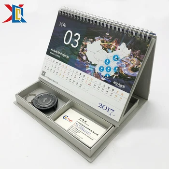 Custom Monthly Desk Paper Cardboard Table Stand Calendar With Desktop ...