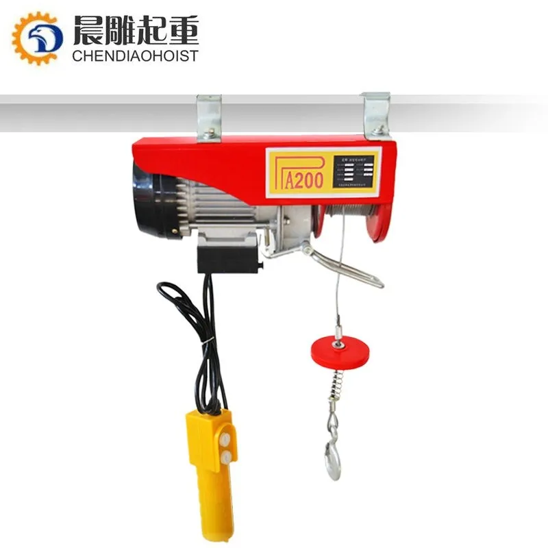 Mini Small PA Electric Motor Wire Rope Lift Hoist PA200-PA1000