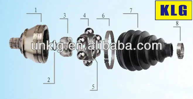 8k0 498 099b Cv Joint Cv Joint Kit Half Shaft Driveshaft For Volkswagen ...