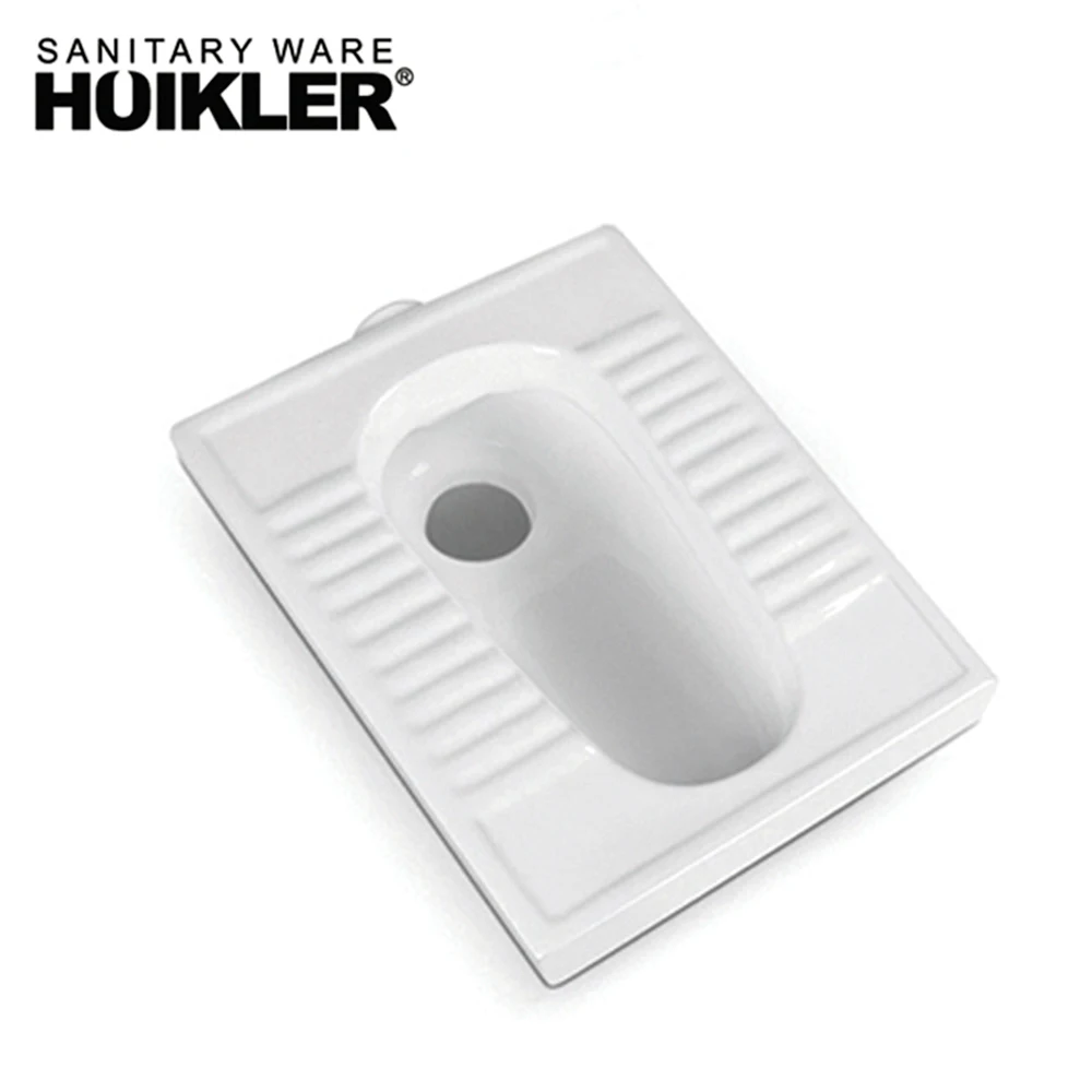 Public Porcelain Squat Toilet with S Trap - Modern & Durable
