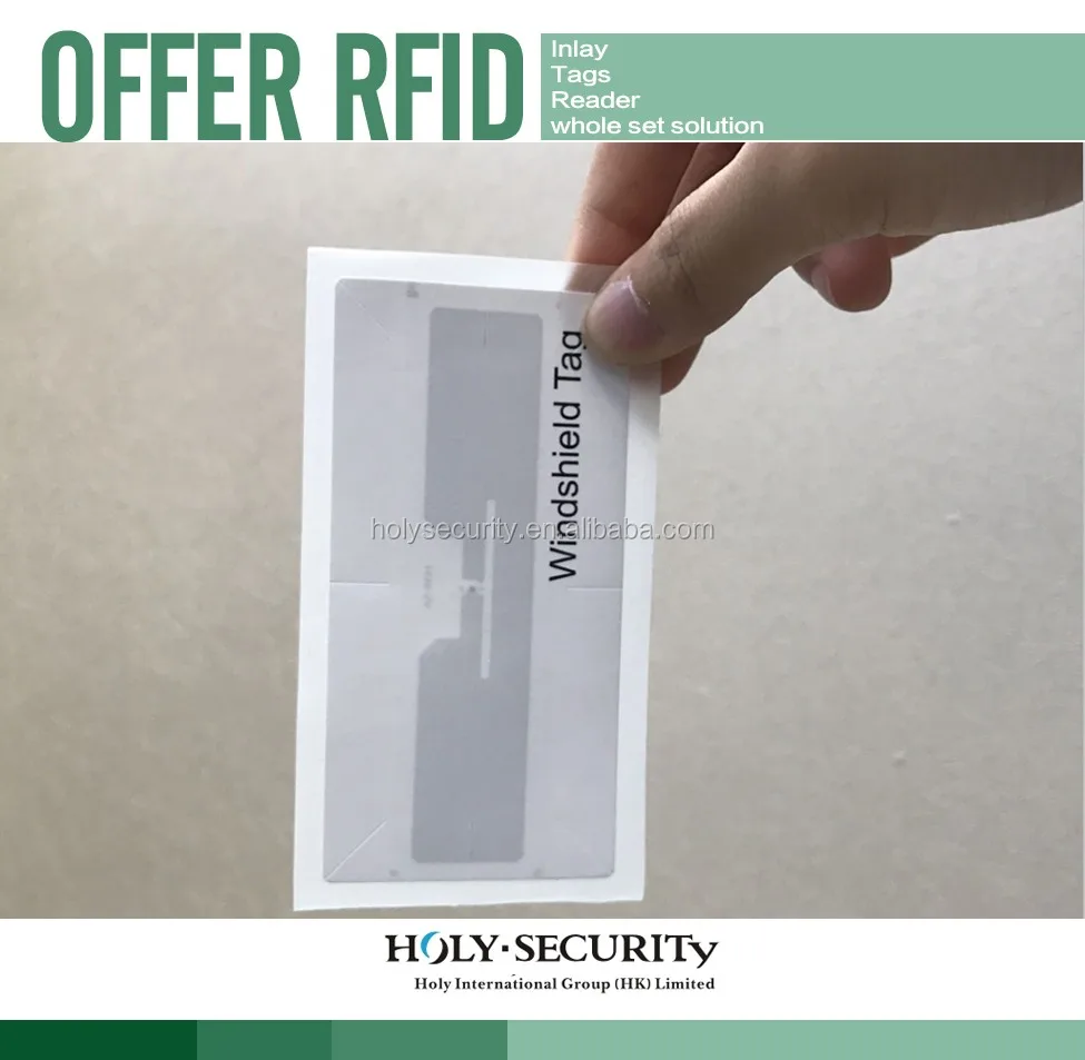 Rfid Anti Tear Uhf Windshield Sticker Label Tag For Vehicle Management ...