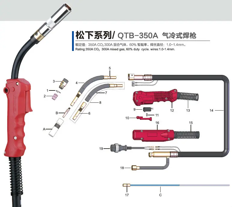 3M Cable MIG MAG Welding Machine/Equipment Panasonic 350A/500A MIG/MAG ...