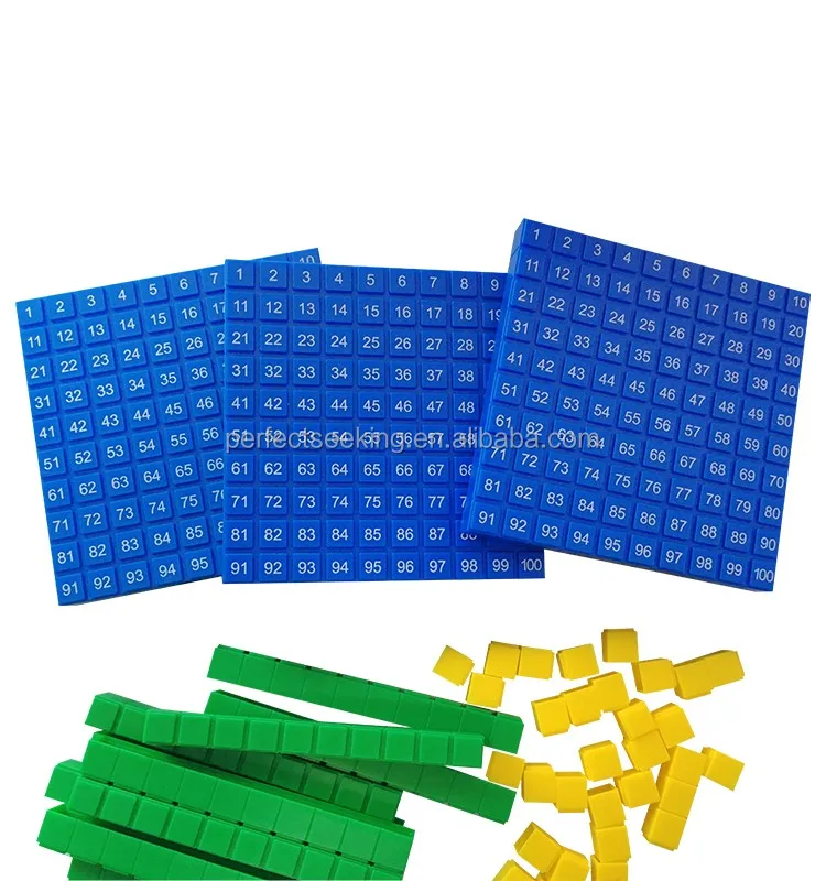 Colorful Plastic Number Cube Base Ten Block Convex Surface Base 10 Sets ...