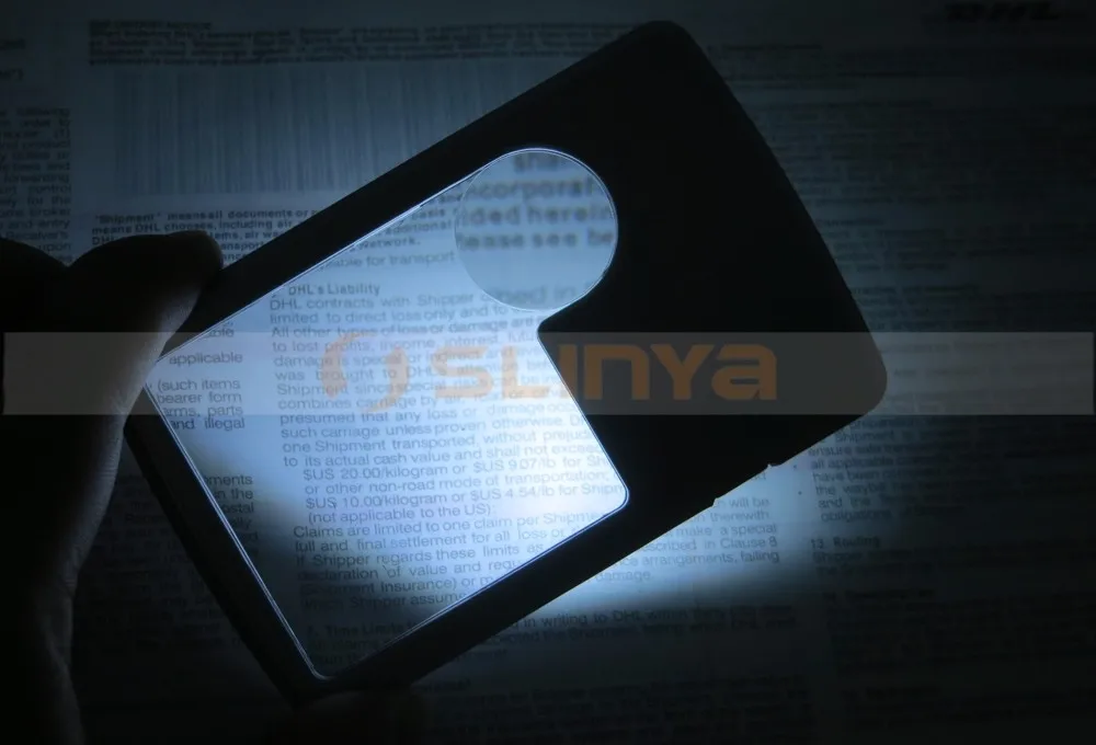 Led Light Jewelry Loupe Credit Card Ultra Thin 3x 6x Magnifier - Buy ...