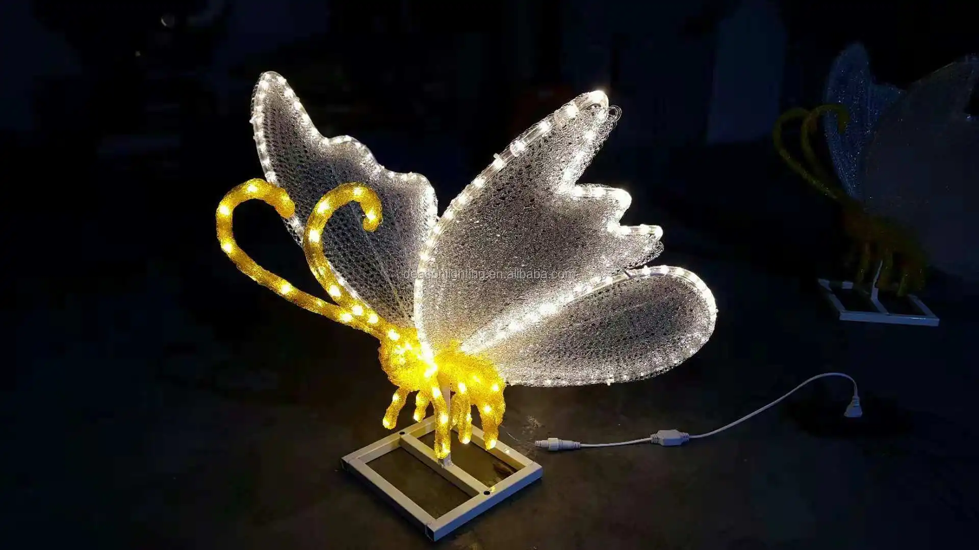 Decorative Led 3d Butterfly Sculpture Lights - Buy Lighted Butterfly ...