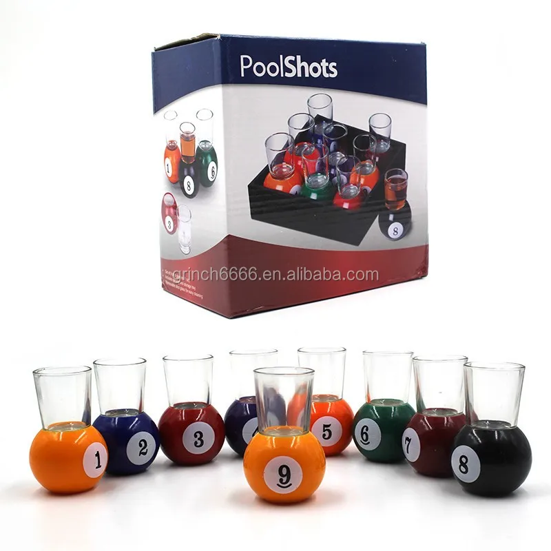 9 Shot Pool Drinking Glass Game Set - Sustainable Fun