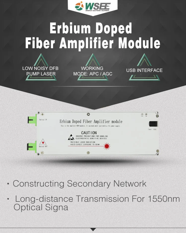 1550nm FTTH Optical Fiber Combiner Mini EDFA Amplifier