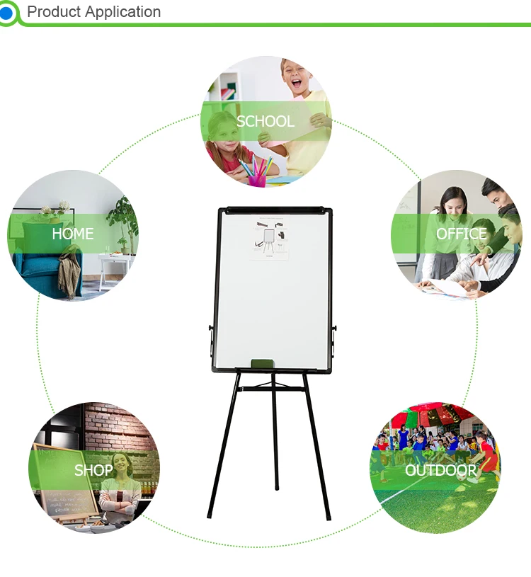 White Board Stand Magnetic Flip Chart Tripod Office White Board With ...