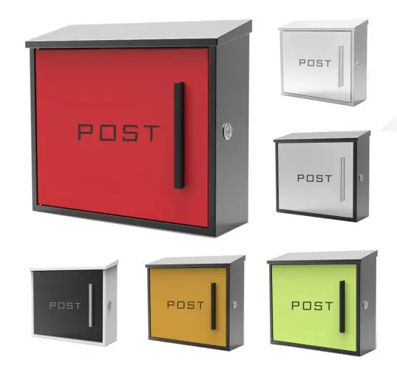 Wall Mounted Stainless Steel Solar Mailbox Letterbox Postbox Gor Garden ...