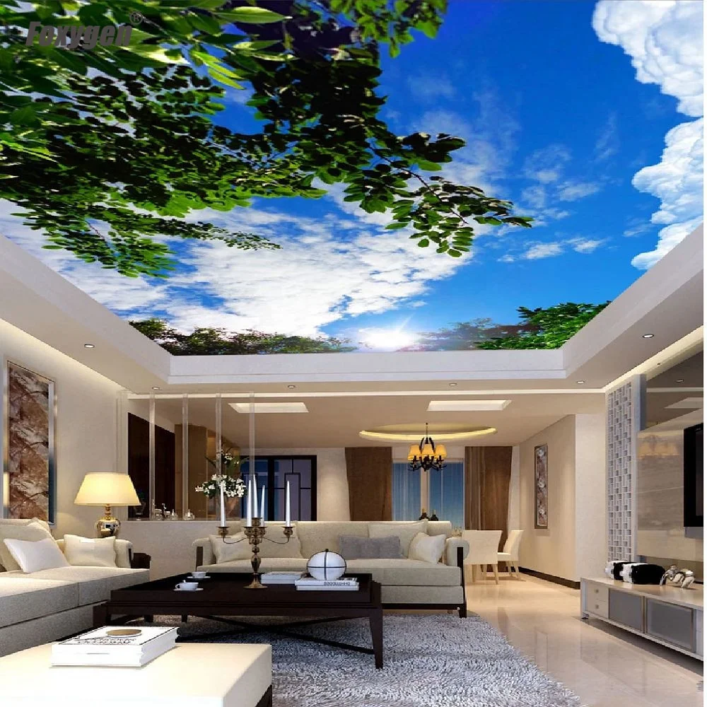 Nice Quality UV Printed Stretch PVC 3D Effect Ceiling Tiles