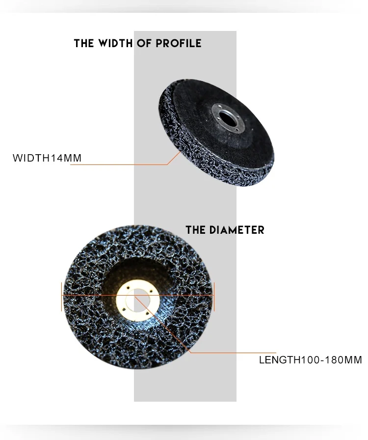 Clean And Strip Abrasive Disc With Fiberglass Backing 115mm Black Color ...