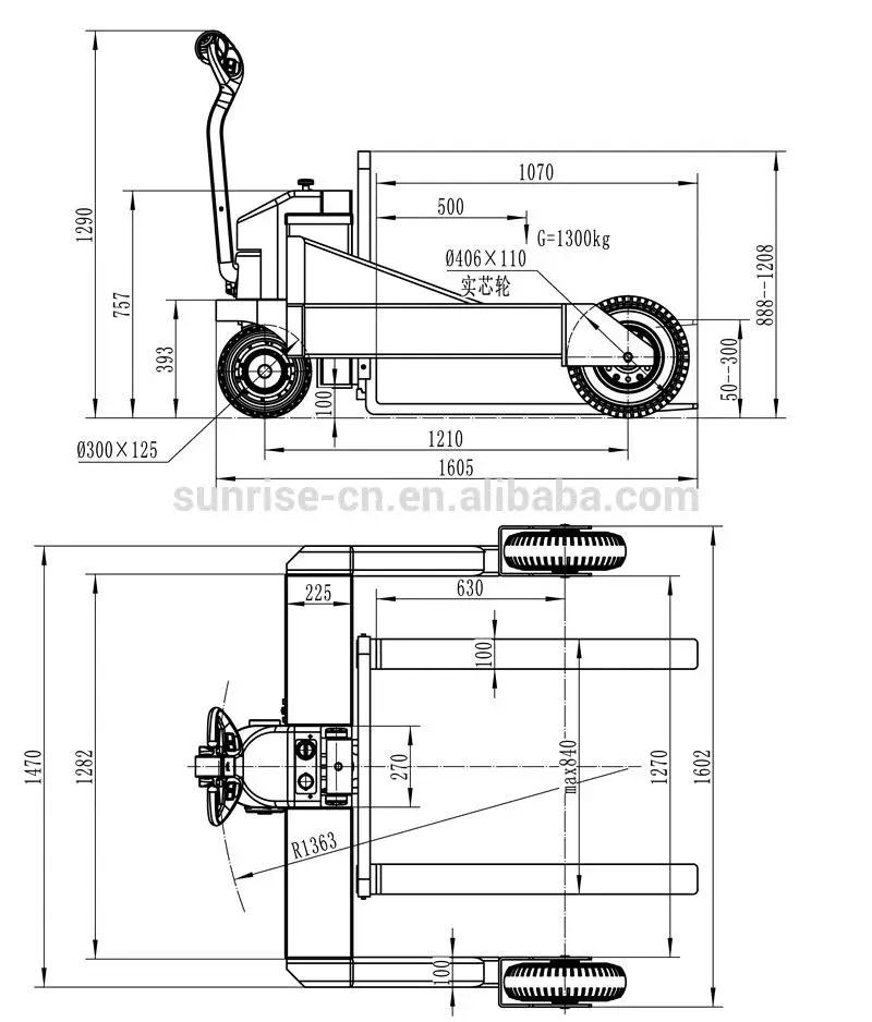 1500 Kg All Terrain Mini Electric Pallet Truck - Ideal for Rough ...