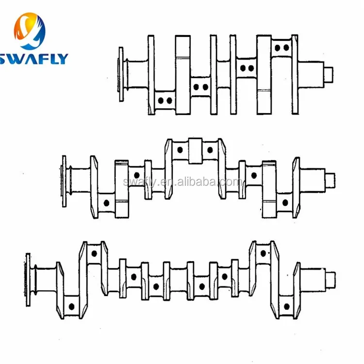 Excavator Diesel Engine Forged Steel Cast Crankshaft, Crank Shaft 4D31 ...
