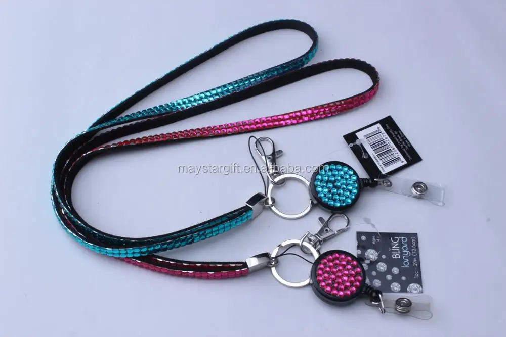 Crystal Bling Rhinestone Lanyard With Custom Attachments - Buy ...