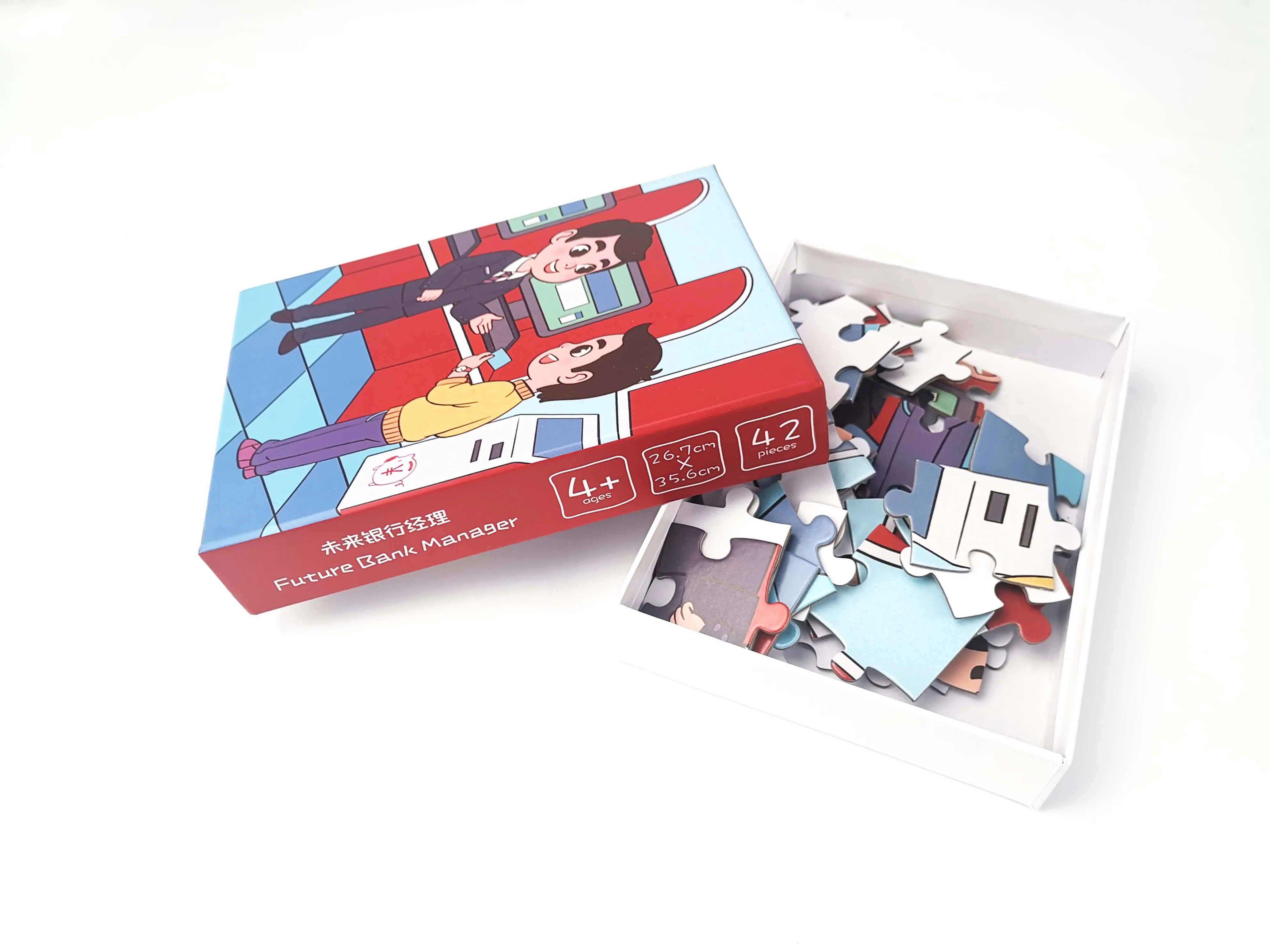 Custom Printed Lid Base Matt Lamination Paper Chipboard Jigsaw Puzzles ...