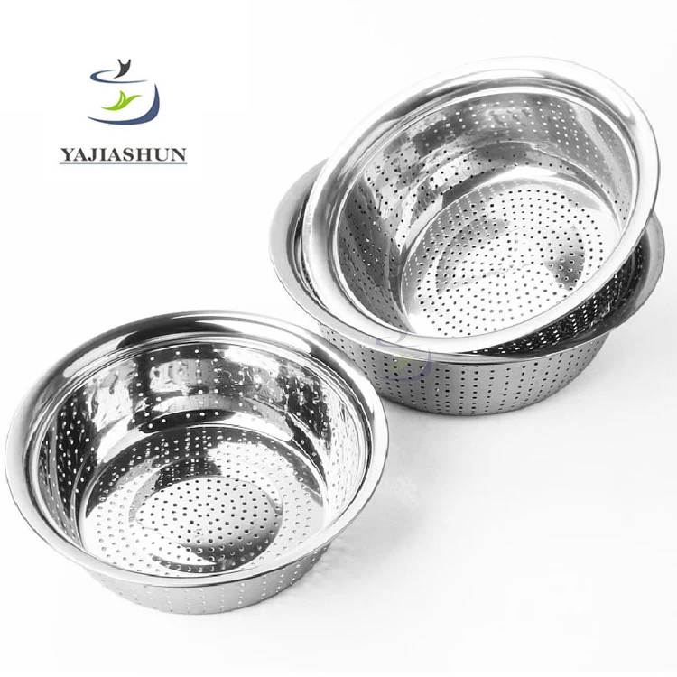 Home Kitchen Strainer Stainless Steel Colander Rice Fruit Vegetable ...