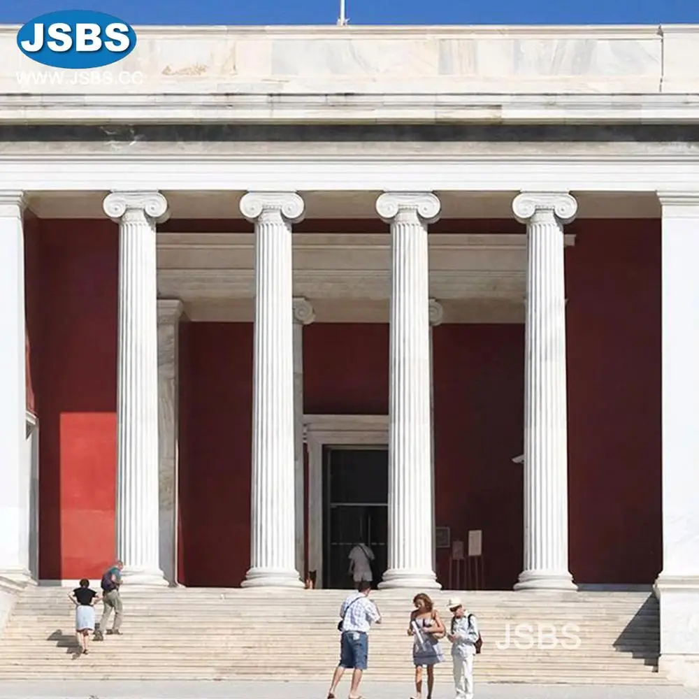 Stone Carved Luxury Outdoor Or Indoor Marble Ionic Square Roman Column ...