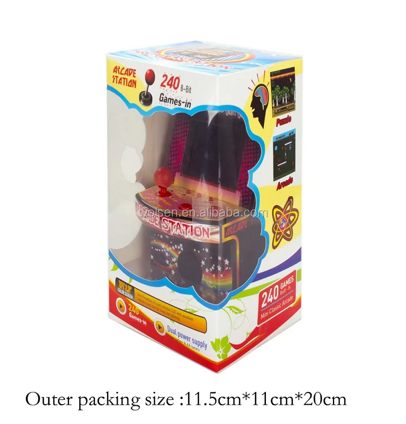 8 Bit Mini Arcade Toy Handheld Game 2.4 Inch Screen 240 Games Built in ...