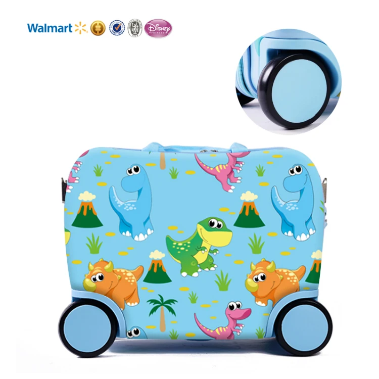 Abs 4 Wheels Travelling Luggage Suitcase 16inch Kids Ride On Case - Buy ...