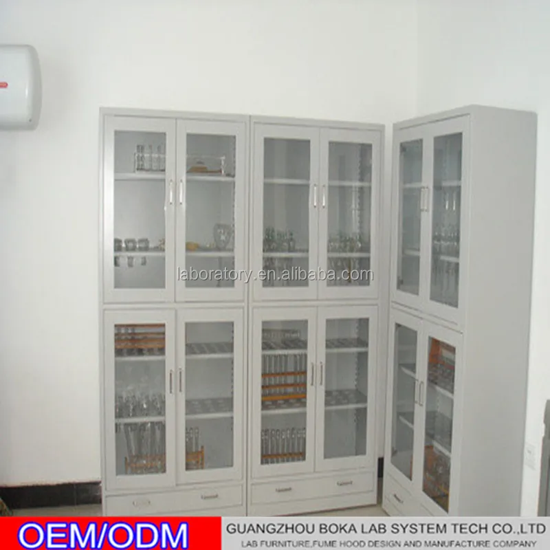 Lemari Kaca Lab Baja Penuh,Lemari Penyimpanan Peralatan/lemari Lab ...