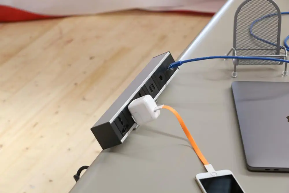 Office Power Clamp-on Desk Edge Socket /desktop Clamp-on Ac Power ...