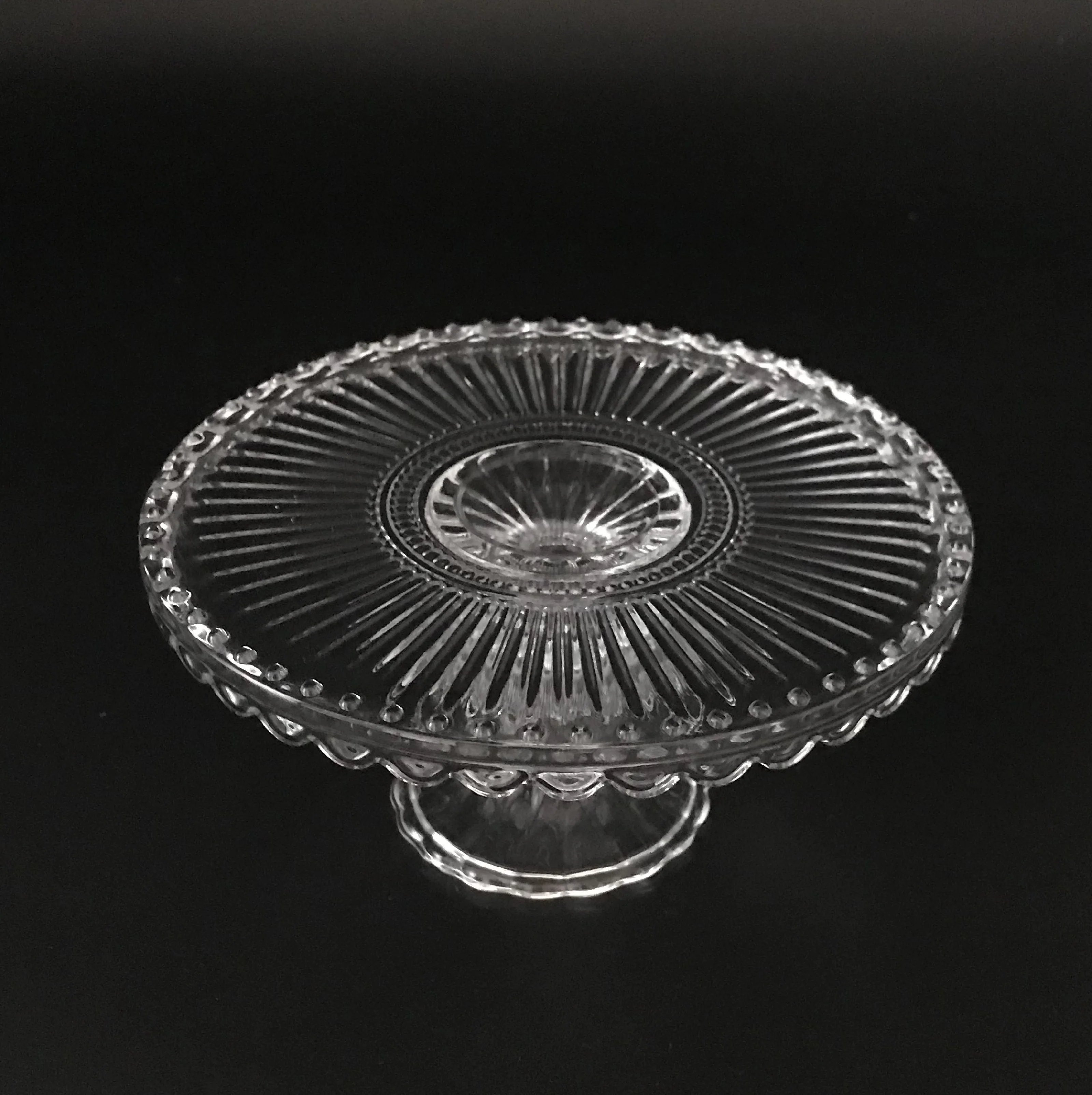Clear Glass Round Cake Stand - Perfect for Wedding Parties