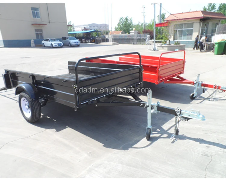 Red Single Axle Box Farm Trailer For Tractor - Buy Farm Trailer ...