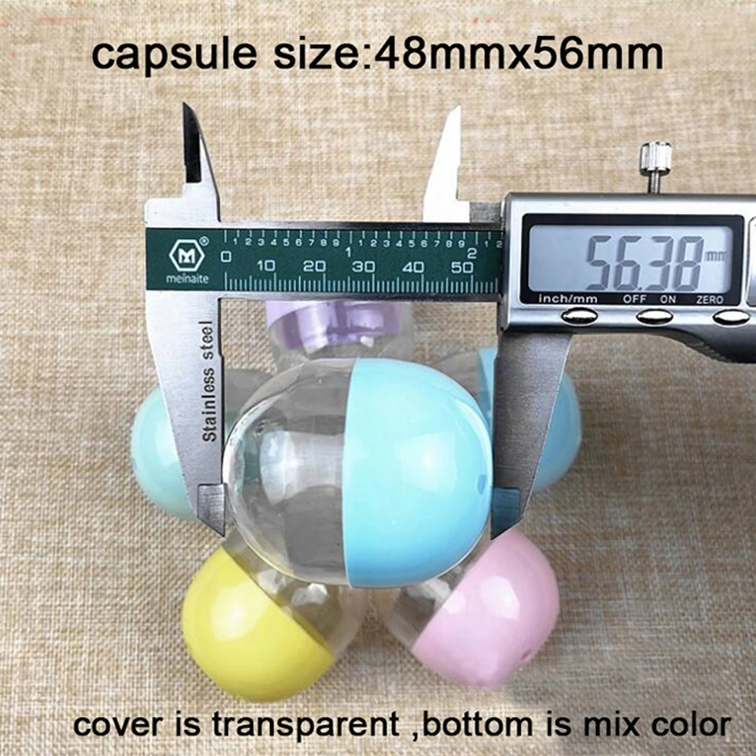 50mm Funny Children Toys Capsule Plastic Empty Eggshell Rainbow Color ...
