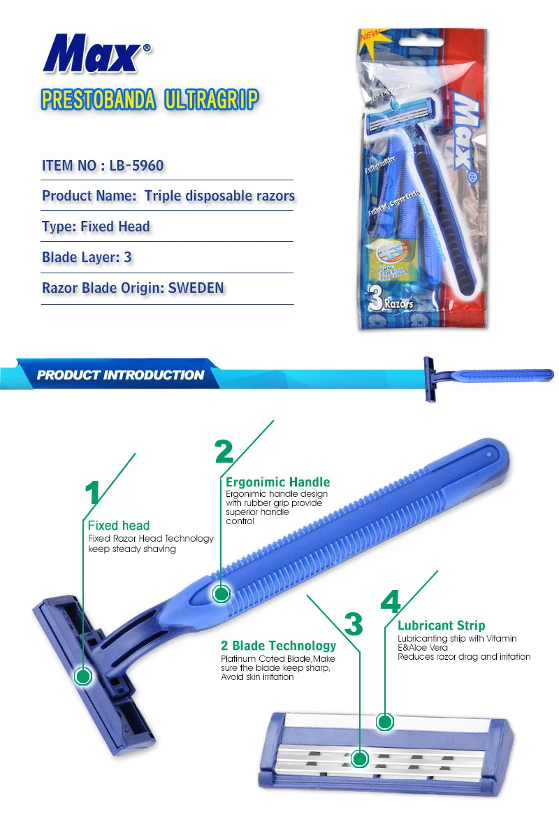 3 Blade Razor Brand Name Razor Blades - Buy 3 Blade Razor,Brand Name ...