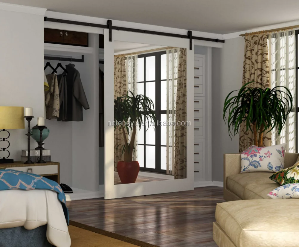 Hilton Hotel Style Wooden Mirror Barn Door With Hardware,Hampton Inn ...