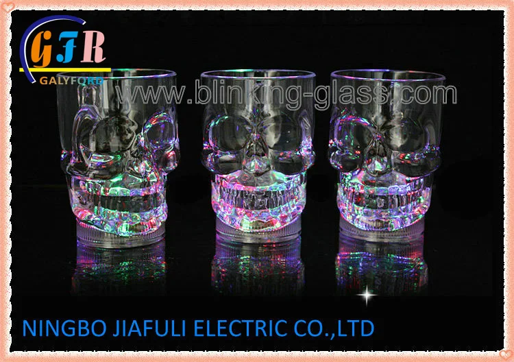 Led Flashing Skull Mug Lighted Up Halloween Skull Cup - Buy Plastic ...