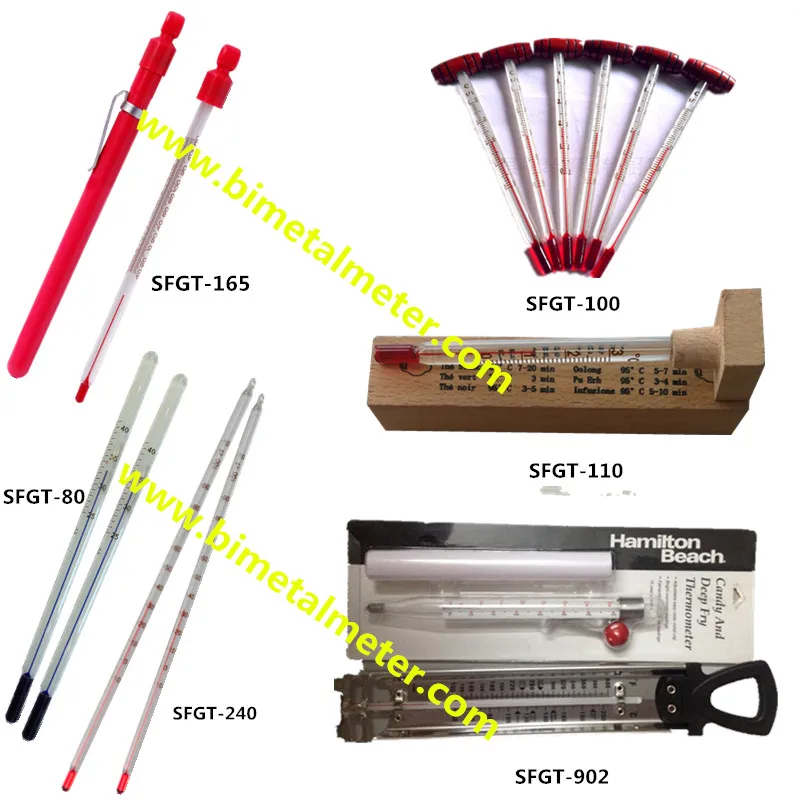 High Accuracy Straight Type Glass Tube Incubation Thermometer For ...