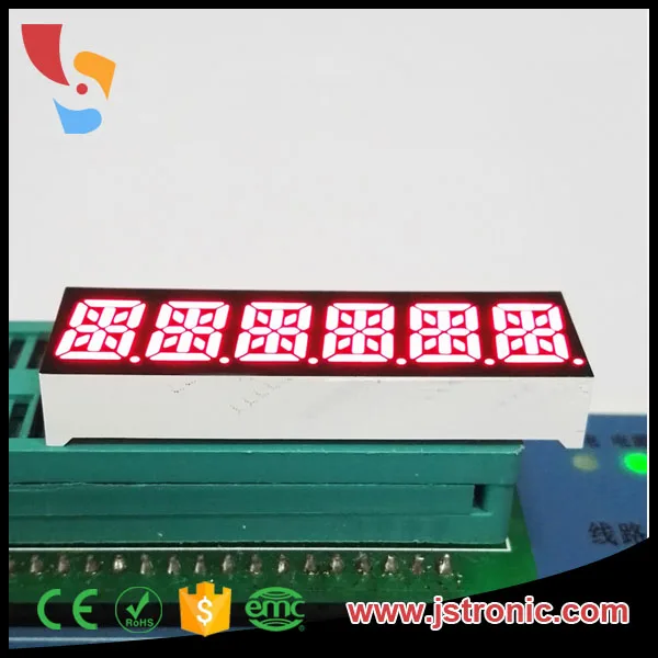 Red 0.39" 0.4" Inch 6 Digits 14 Segment Alphanumeric Led Display - Buy 14 Segments Display 6 ...