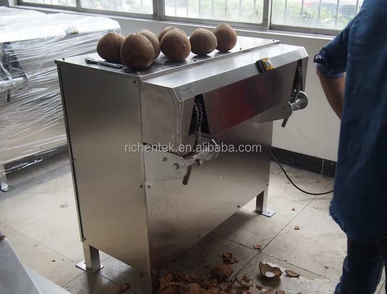 1000pcs/h Automatic Coconut Hard Skin Shell Peeler Dehusker Cracker ...