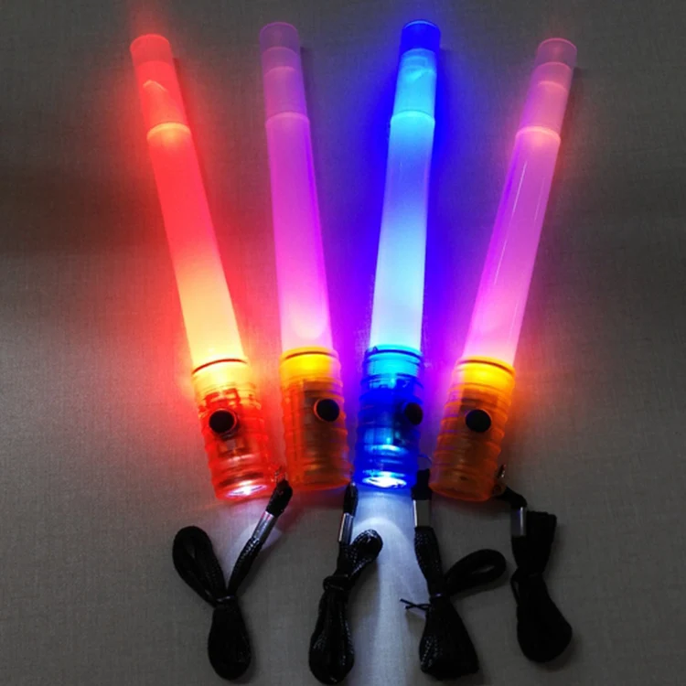 Concert Flashing Plastic Sticks - LED Stick with Whistle