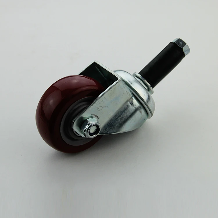 3 Inch Pvc Purplish Red Esd Caster Wheels For Compound Pipe Trolley ...