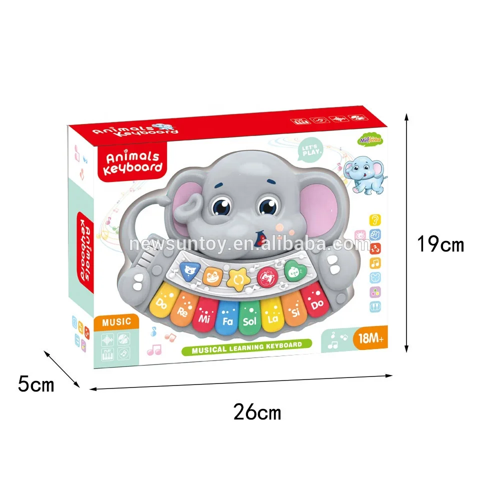 Wholesale Educational Cartoon Elephant Musical Piano Keyboard ...