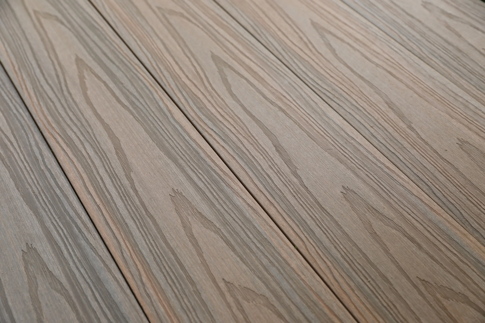 HDPE Anti UV Wood Grain Light Grey WPC Decking Flooring