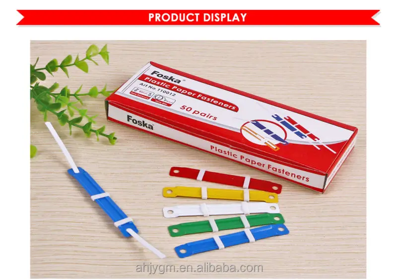 8cm Plastic Paper Fasteners. - Buy File Fastener,Plastic Paper Fastener ...