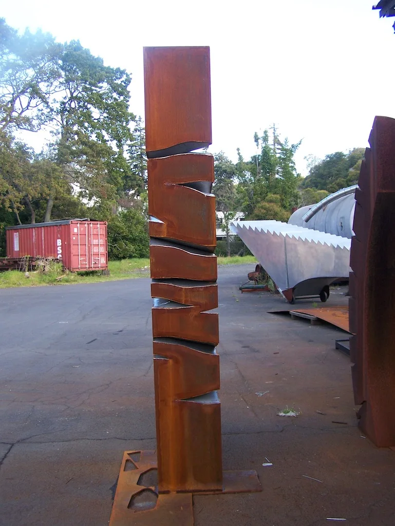 Corten Rusted Steel Metal Landscape Bollard Post For Garden Decor - Buy ...