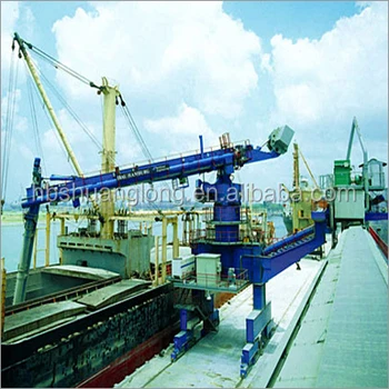 Ship Loader Rubber Conveyor Belt Applied In Docks To Load Ships Of Bulk ...