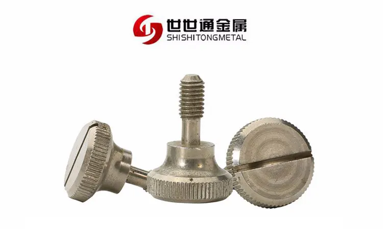 High Head Manual Adjustment Screws Bolt M2 M3 M4 M5 M6 Stainless Steel Slotted Knurled Thumb ...