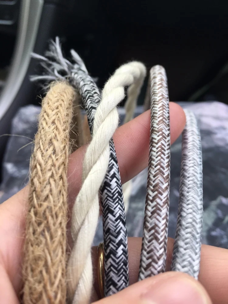 3 Core Cotton Braided Cable - PVC Insulated Electrical Wire for Indoor ...