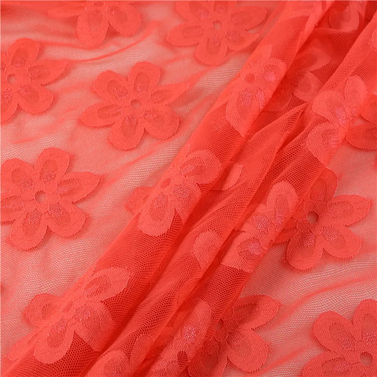Made In China Best Quality Red Lace Fabric - Buy Red Lace Fabric,Red ...