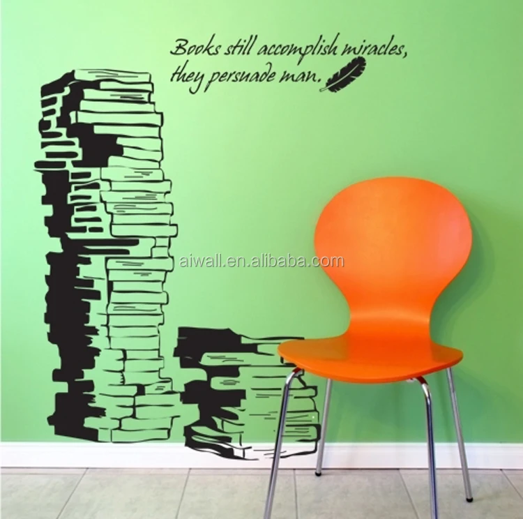 9012 Books Wall Stickers Book Art Vinyl Decal Adhesive Living Room ...