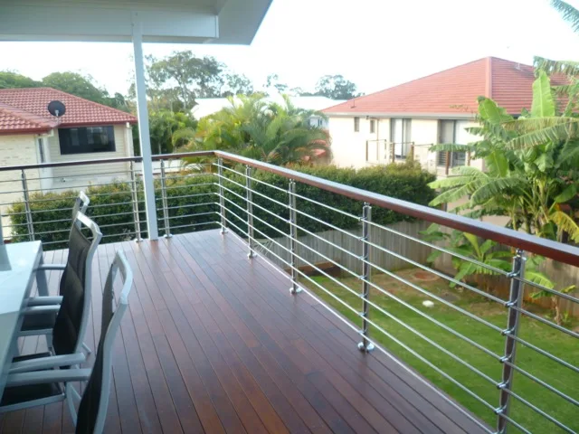 Modern Design MS Pipe Railing with Stainless Steel Rod Bar