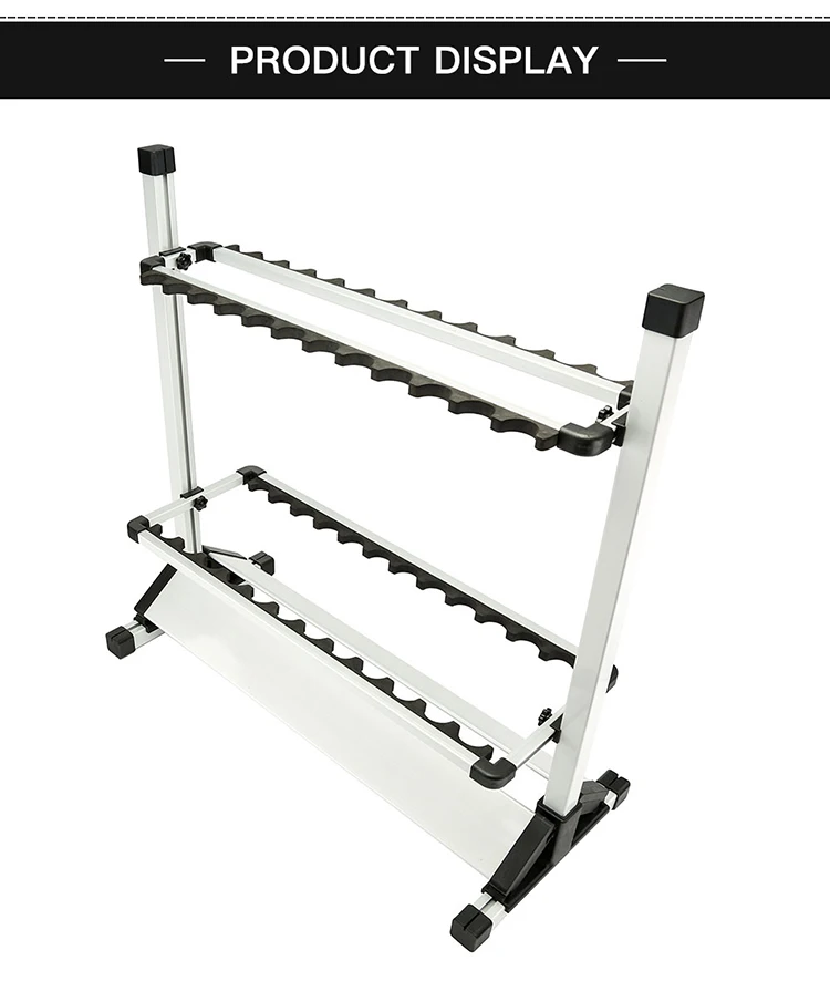 HONOREAL Fishing Rod Display Rack - Durable Aluminum Stand