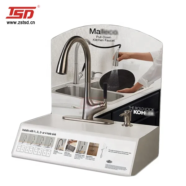 3 Sided Wooden Faucet Display Stand Rack For Water Tap - Buy Faucet ...